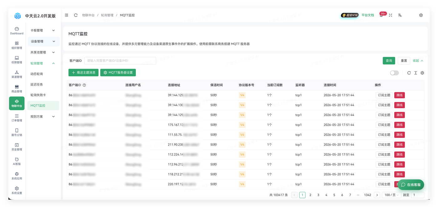 MQTT监控 - 广梦云